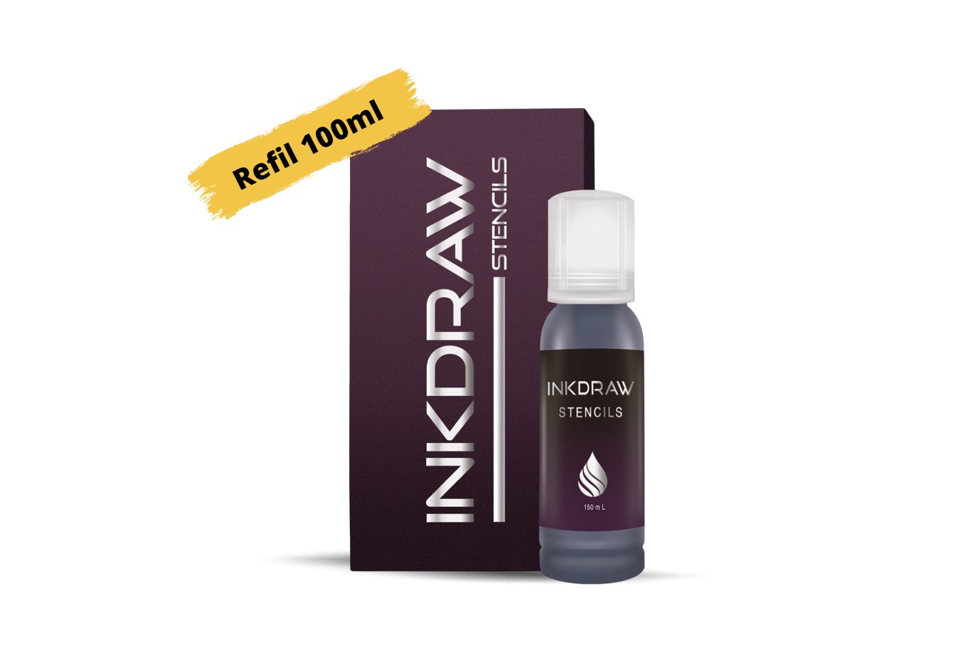 Refil tinta Stencils Inkdraw - 100ml - Art Micro e Tattoo